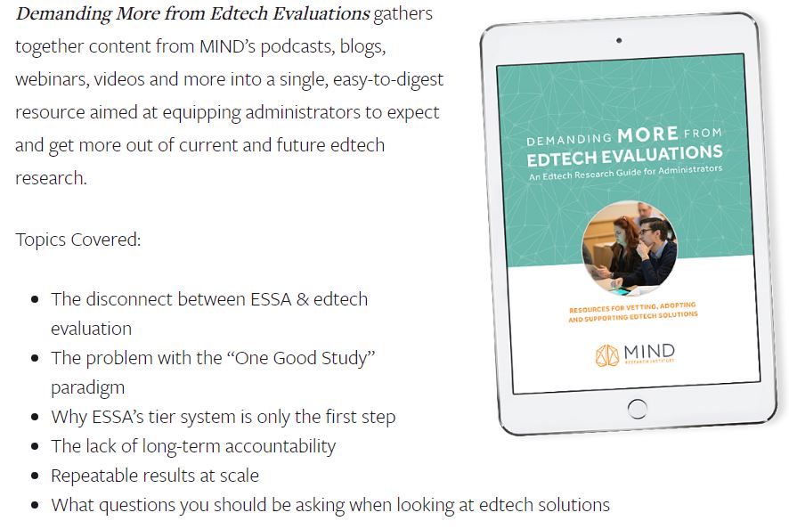 E-book: Demanding More from EdTech Evaluations – Coulson on EdTech Evaluation